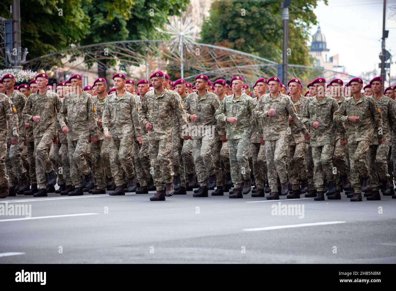 Ukraine, Kyiv - August 18, 2021: Airborne forces. Ukrainian military ...
