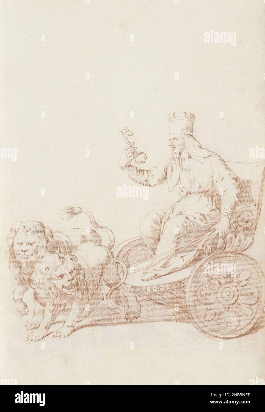 Cybele, Cybele as earth mother wearing a crown in the form of a wall ...