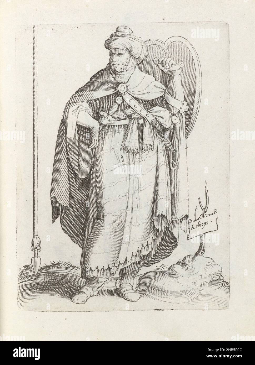 Aethiops (title on object), Man from Ethiopia, Diversarum gentium ...