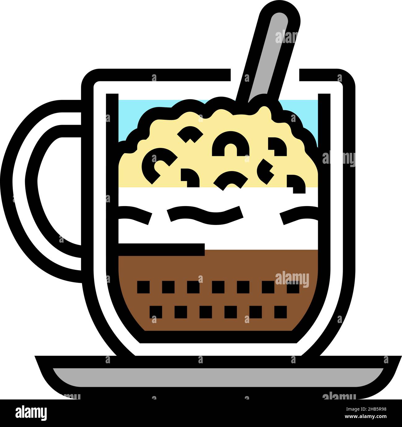 cappuccino coffee color icon vector illustration Stock Vector Image ...