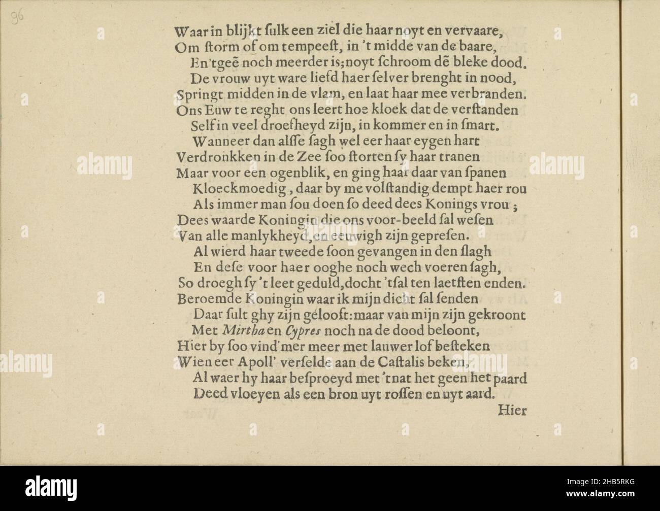 Dutch-language poem on the Nymphs of the Amstel, page 5, And the ...
