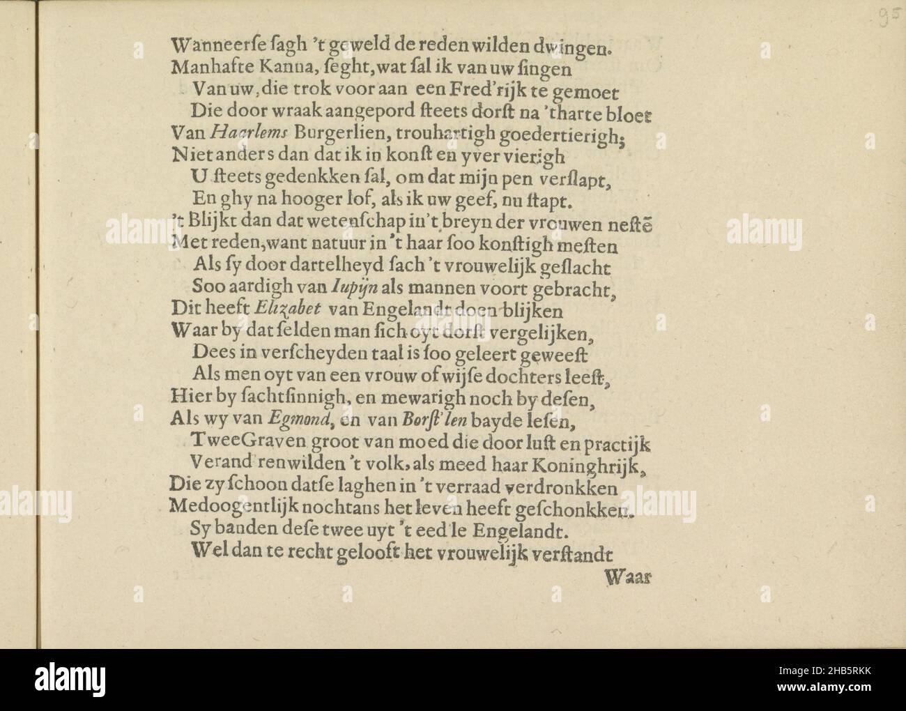Dutch-language poem on the Nymphs of the Amstel, page 4, And the ...