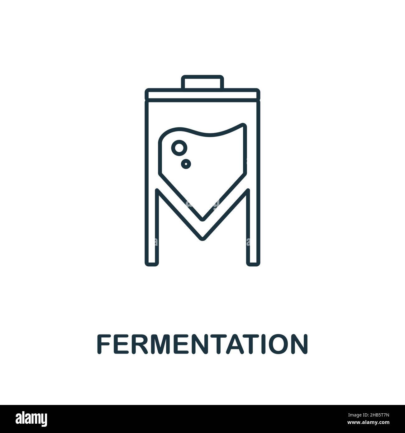 Fermentation icon. Line element from bioengineering collection. Linear ...
