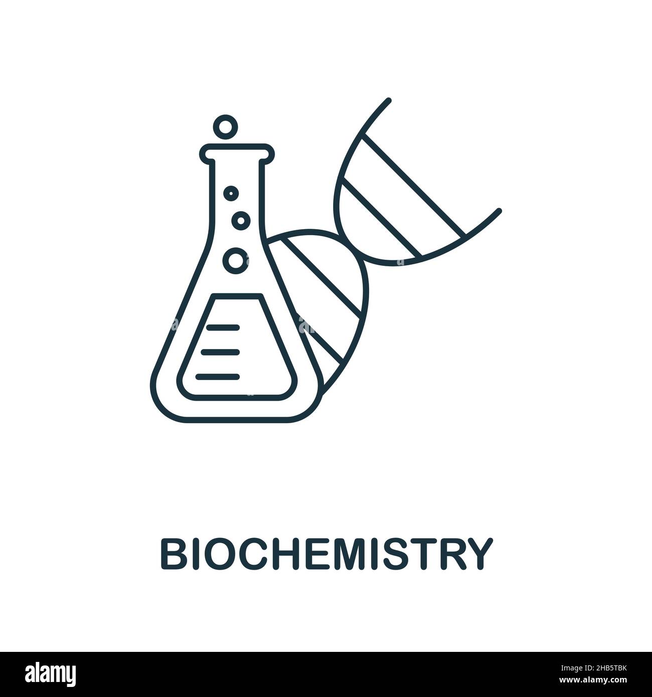 Biochemistry icon. Line element from bioengineering collection. Linear ...