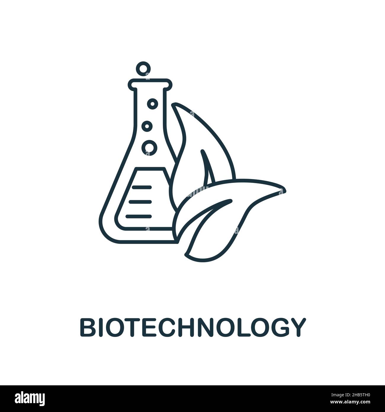 Biotechnology icon. Line element from bioengineering collection. Linear ...