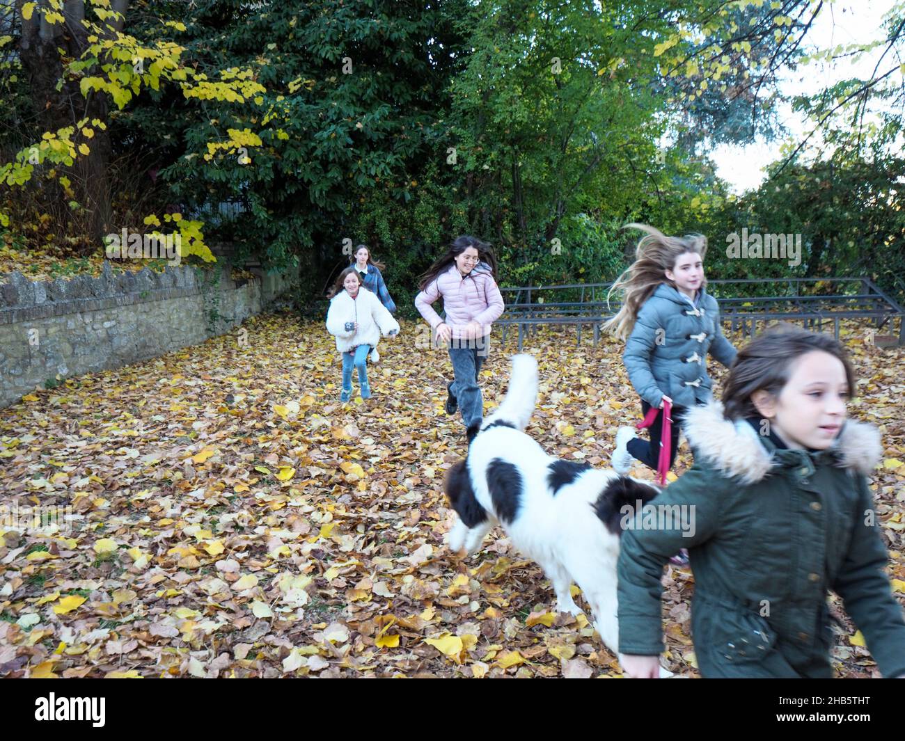 ecologist children girls playing to save the planet as evil toxic ...
