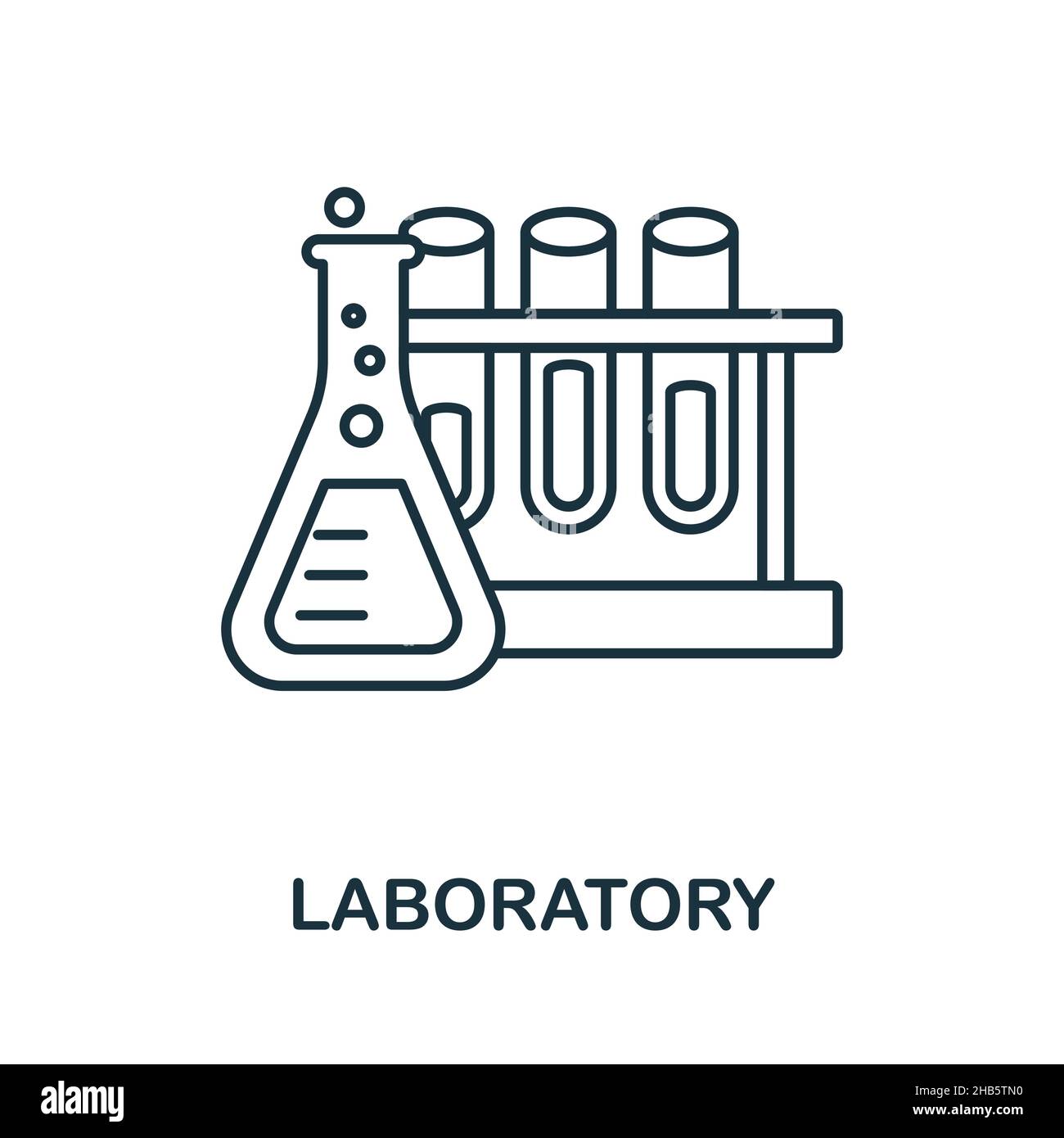 Laboratory icon. Line element from bioengineering collection. Linear ...