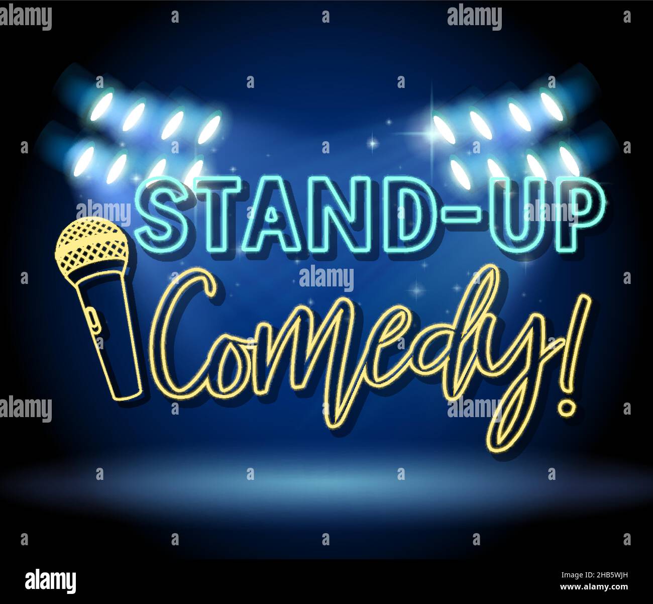 Stand Up Comedy Banner Design illustration Stock Vector Image & Art - Alamy