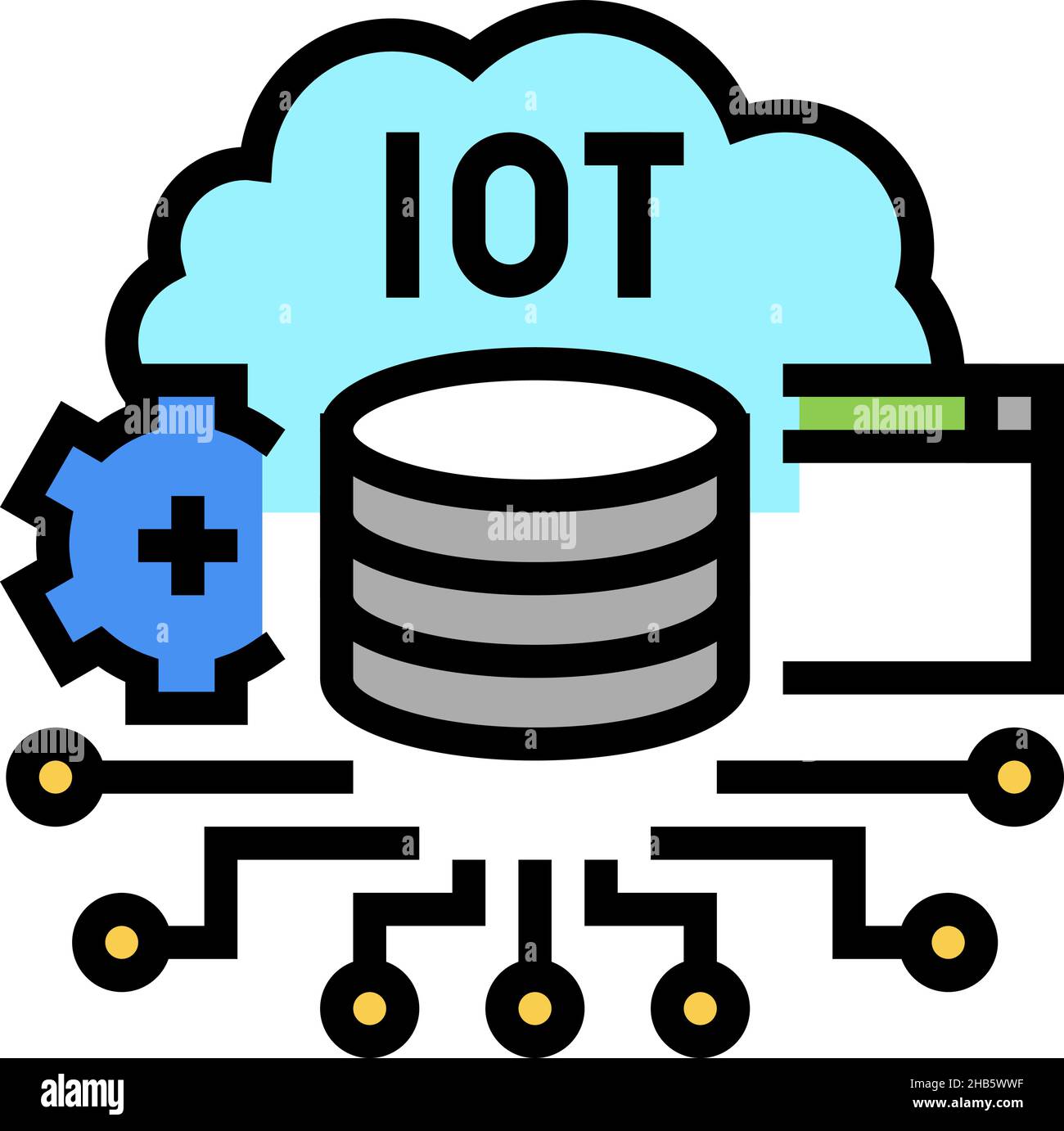 iot electronic technology color icon vector illustration Stock Vector Image & Art - Alamy