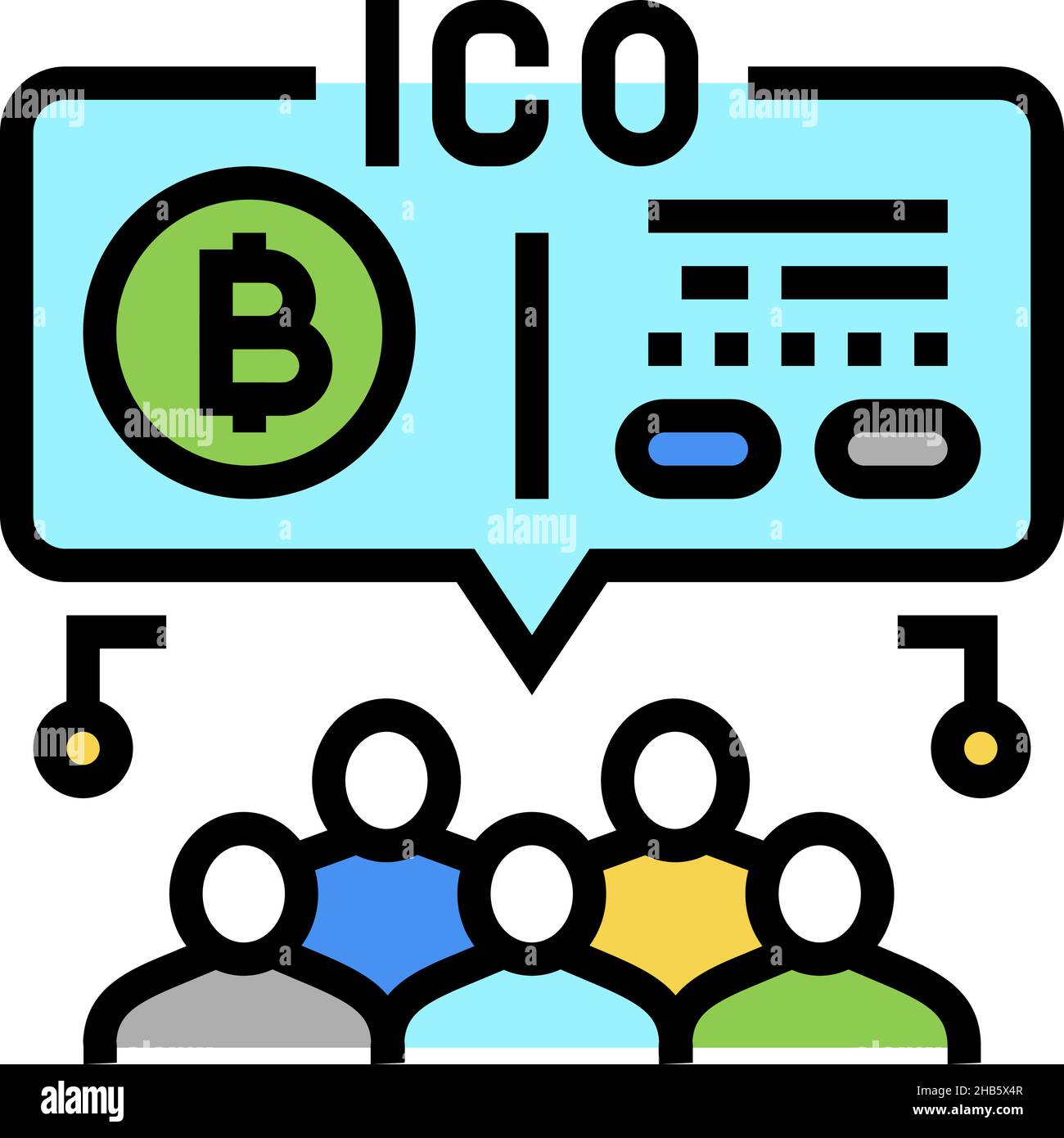 ico finance color icon vector illustration Stock Vector Image & Art - Alamy