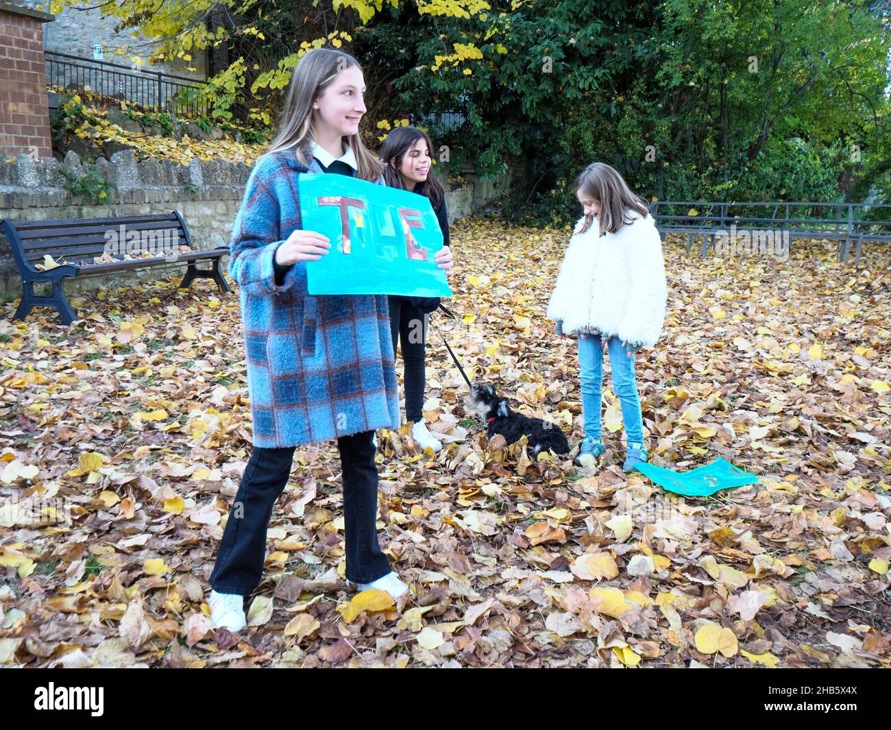 ecologist children girls playing to save the planet as evil toxic ...