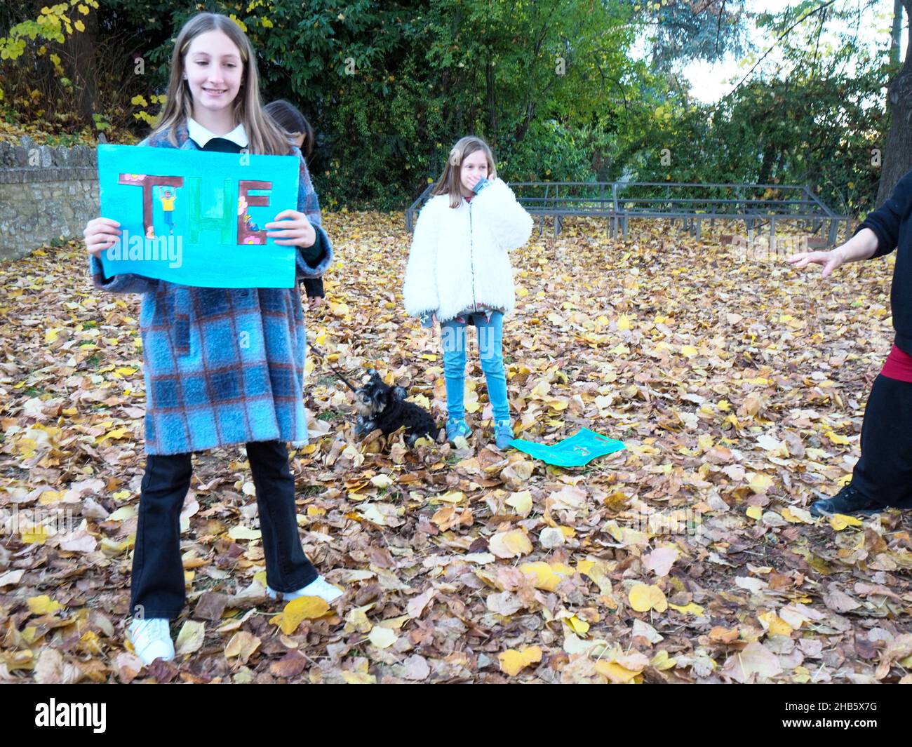 ecologist children girls playing to save the planet as evil toxic ...