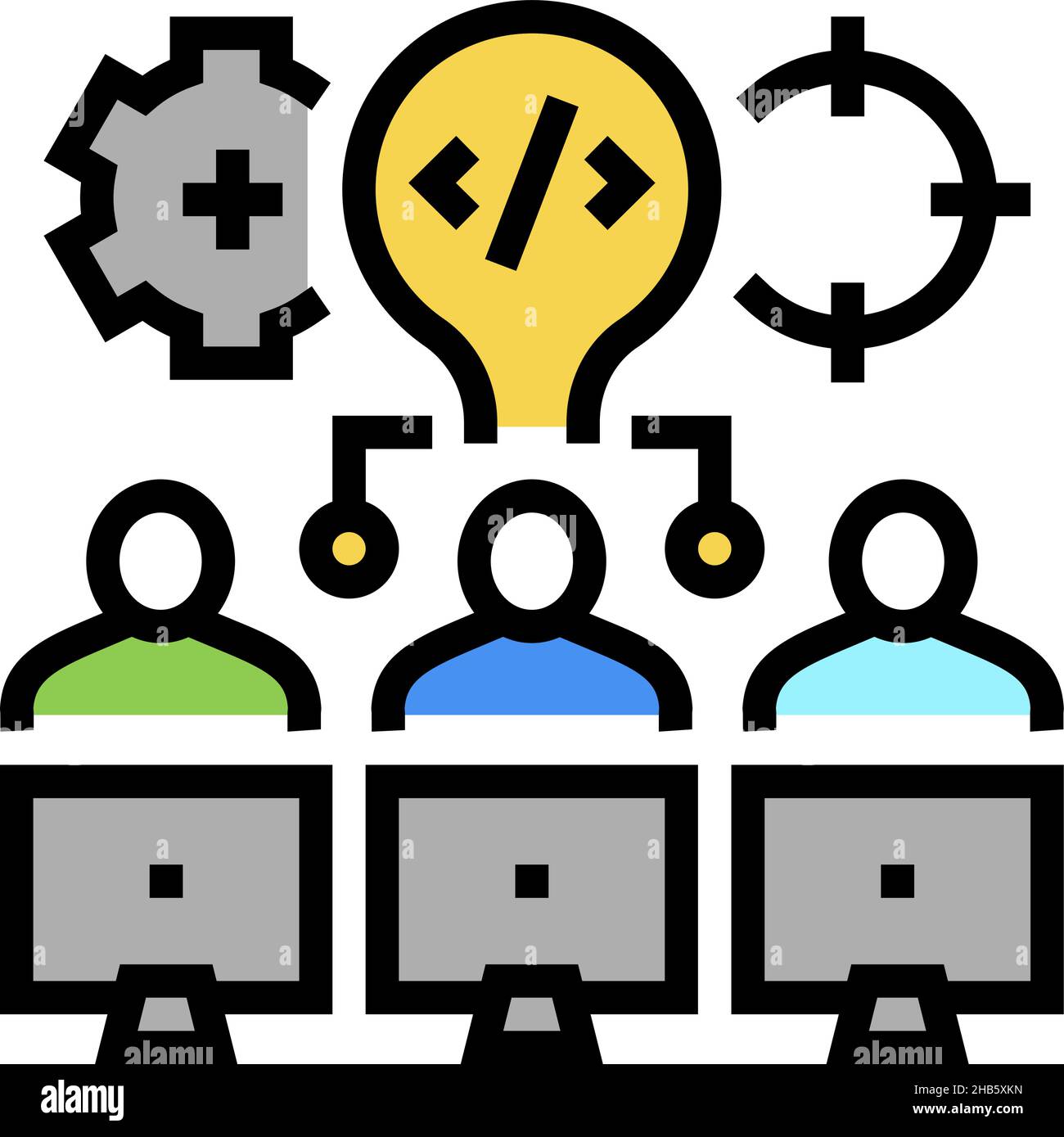 Hackathon fintech development icon hi-res stock photography and images ...