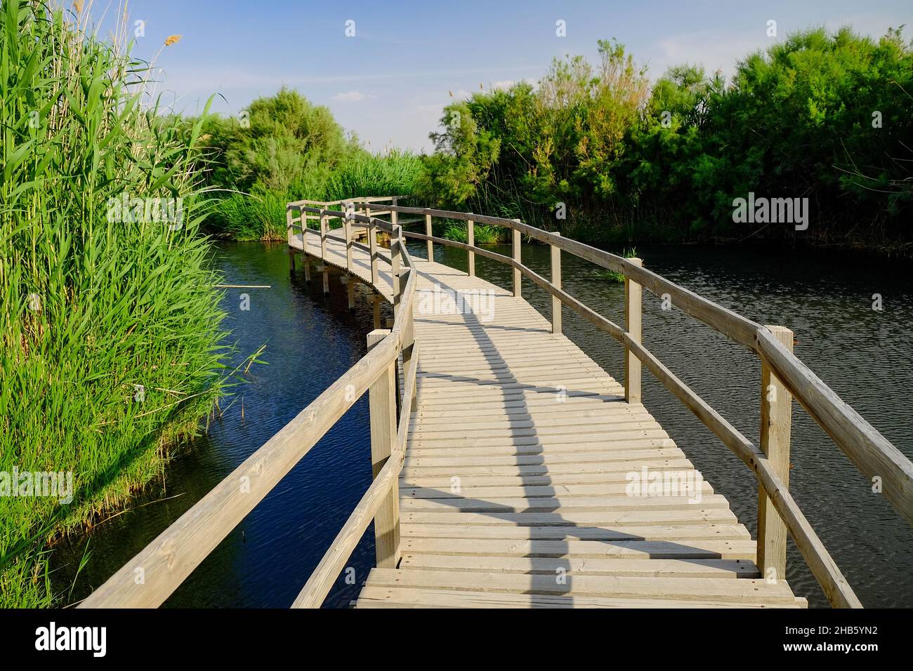 Scenery of the Azraq Wetlands Reserve in the town of Azraq in the ...