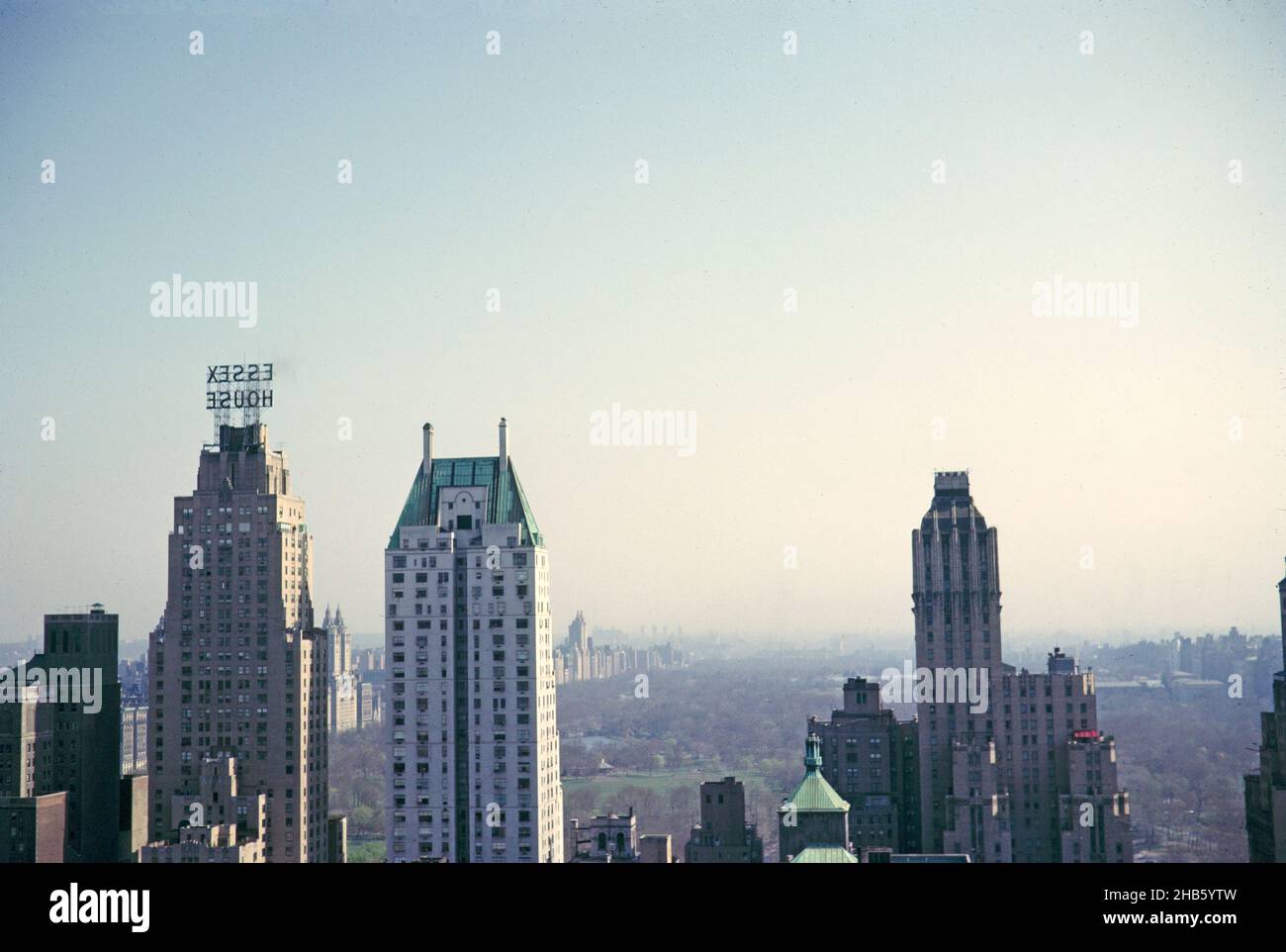 Skyscrapers in downtown city centre, Manhattan, New York, USA in 1965 ...