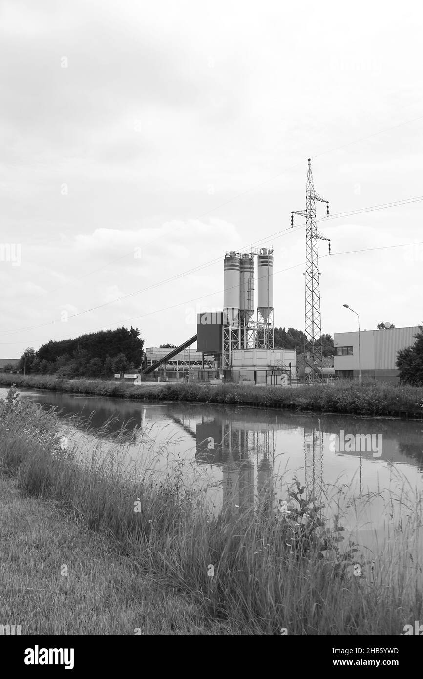 Vertical shot of the Damme Canal and waterway in Belgium Stock Photo ...