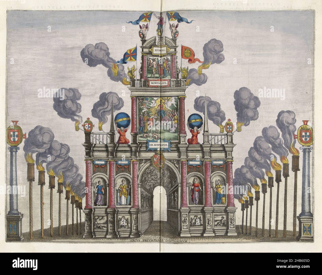 The Portuguese gate of honor (front), 1599, Arcus triumphalis ...