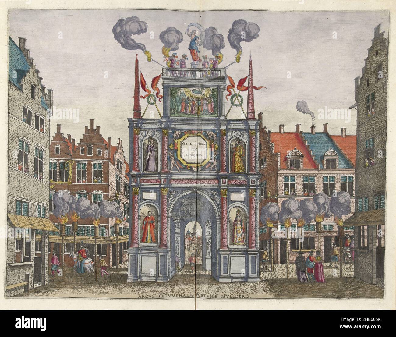 Triumph gate in honor of women, 1599, Arcus triumphalis fortunae ...