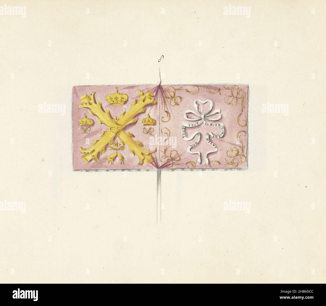 French standard, captured at the battle of Oudenaarde, 1708, A French ...