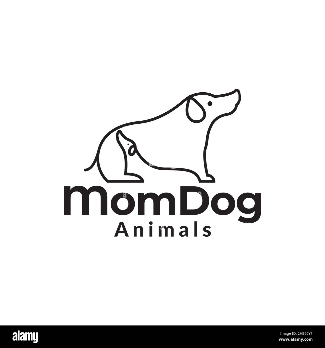 Mother dog Stock Vector Images - Alamy