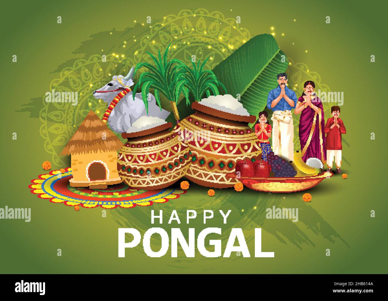 Pongal greetings hi-res stock photography and images - Alamy