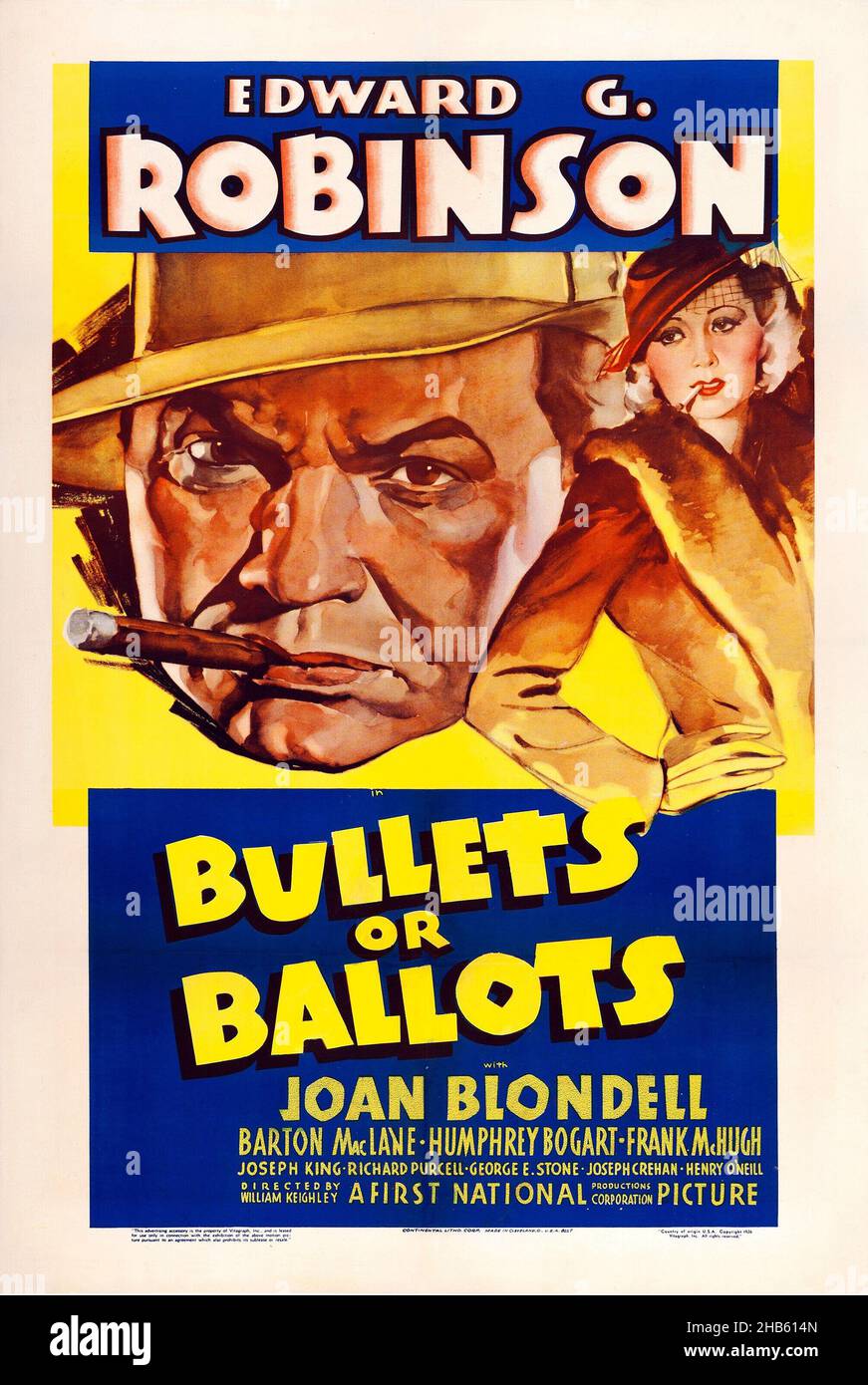 EDWARD G. ROBINSON in BULLETS OR BALLOTS (1936), directed by WILLIAM ...