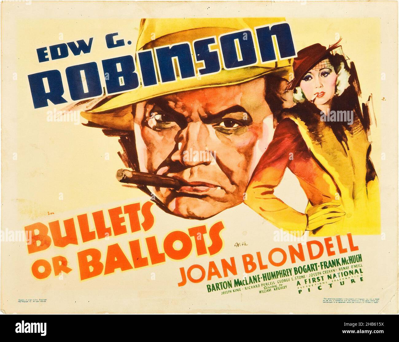 EDWARD G. ROBINSON and JOAN BLONDELL in BULLETS OR BALLOTS (1936 ...