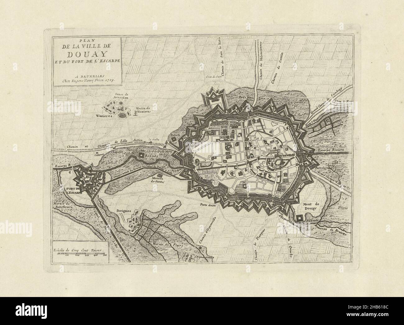 Map of douai hi-res stock photography and images - Alamy