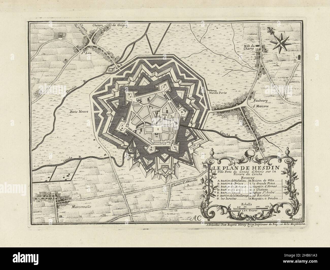 Map of hesdin hi-res stock photography and images - Alamy