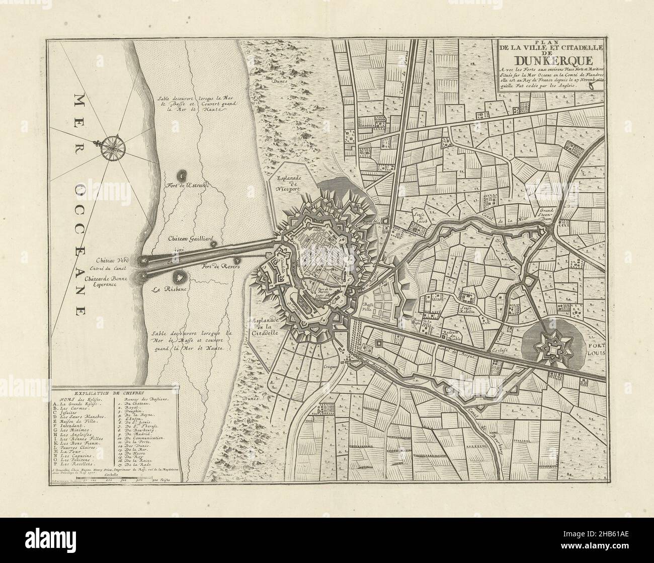 Plan de la ville et citadelle de dunkerque hi-res stock photography and ...