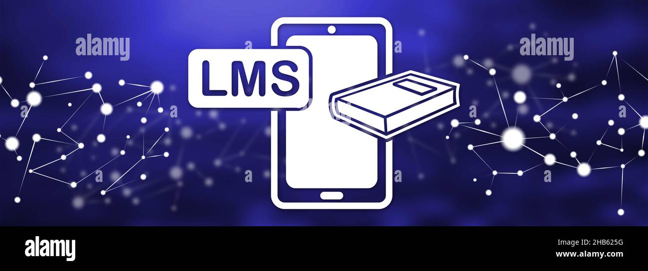 Illustration of a lms concept Stock Photo - Alamy