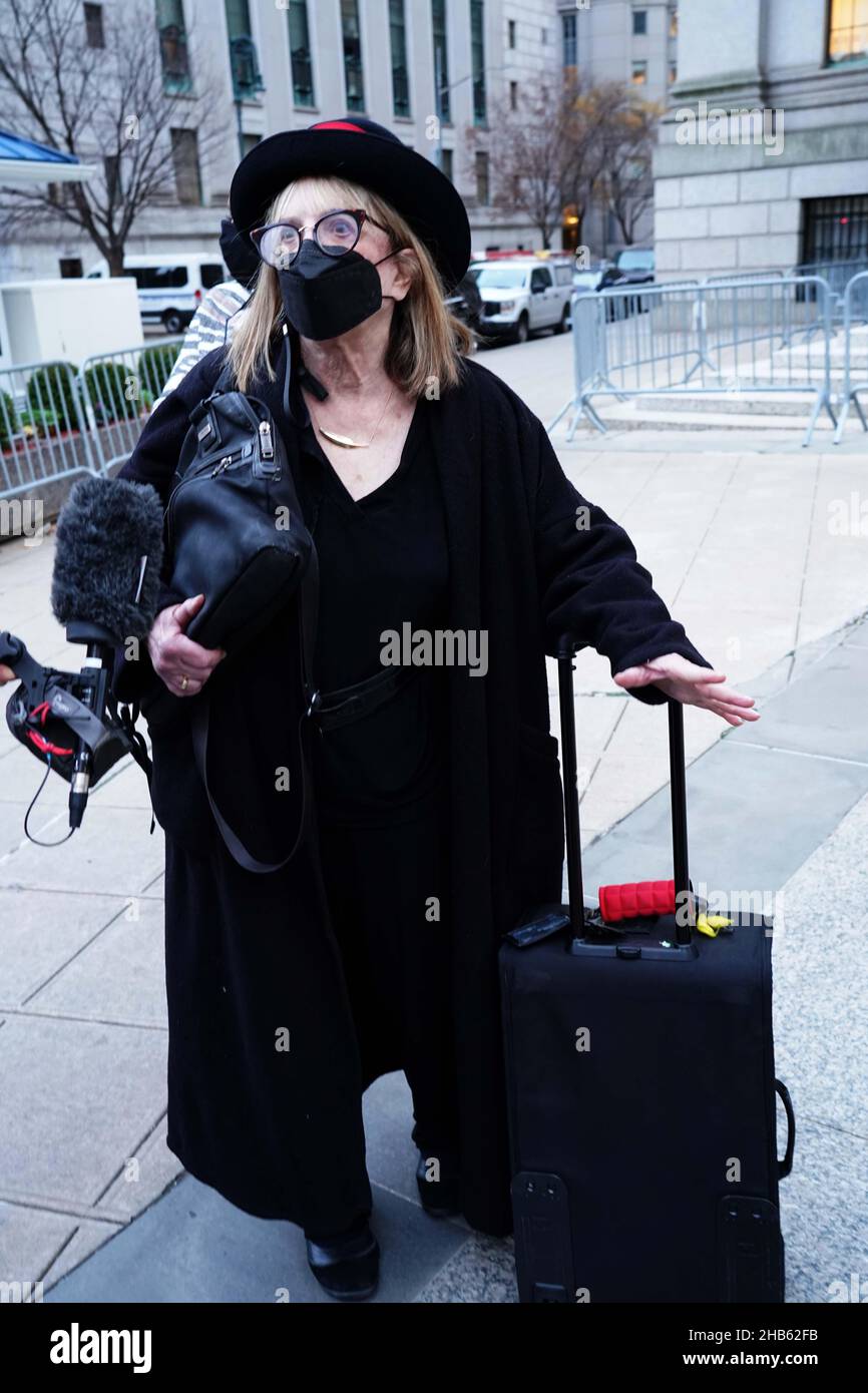 New York, United States. 15th Dec, 2021. Dr. Elizabeth Loftus exits the ...