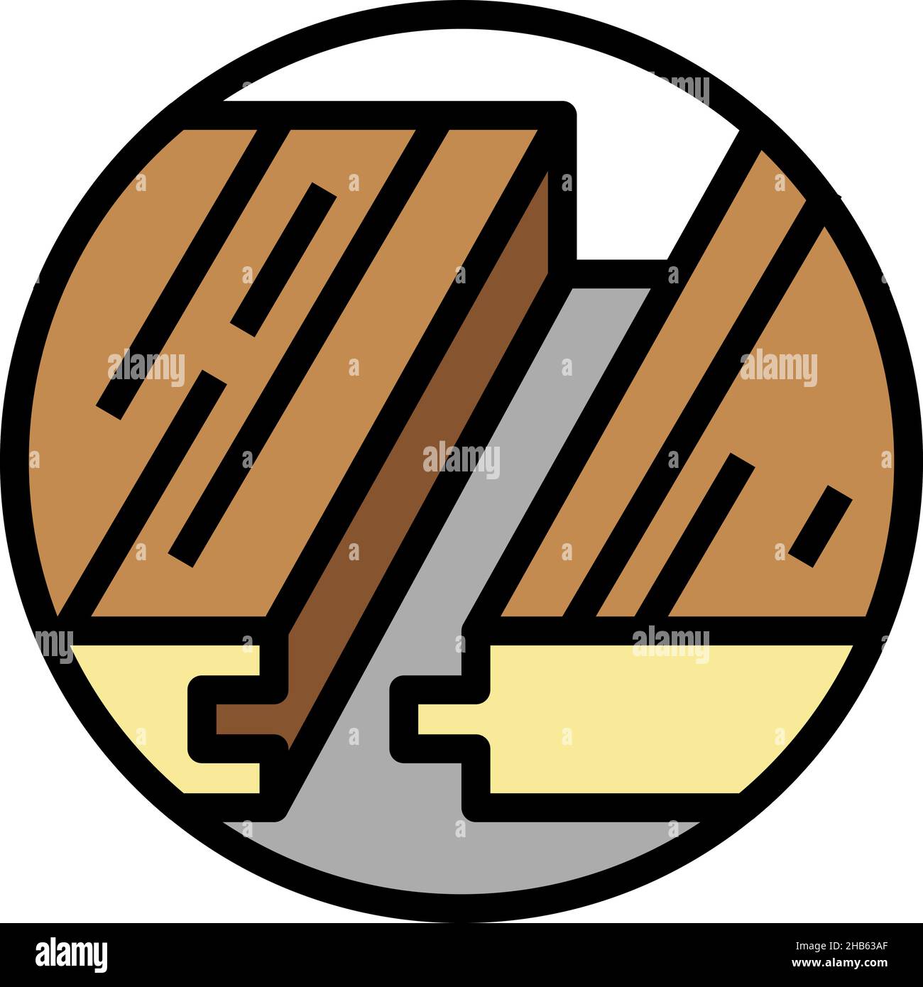 laminate flooring installation color icon vector illustration Stock ...