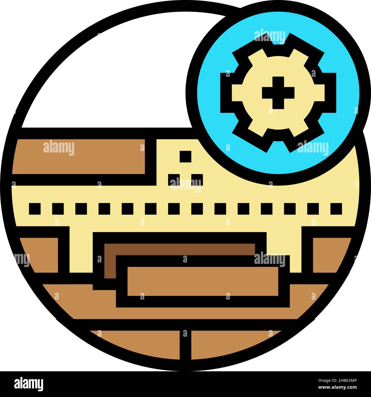 hardwood floor installation color icon vector illustration Stock Vector ...