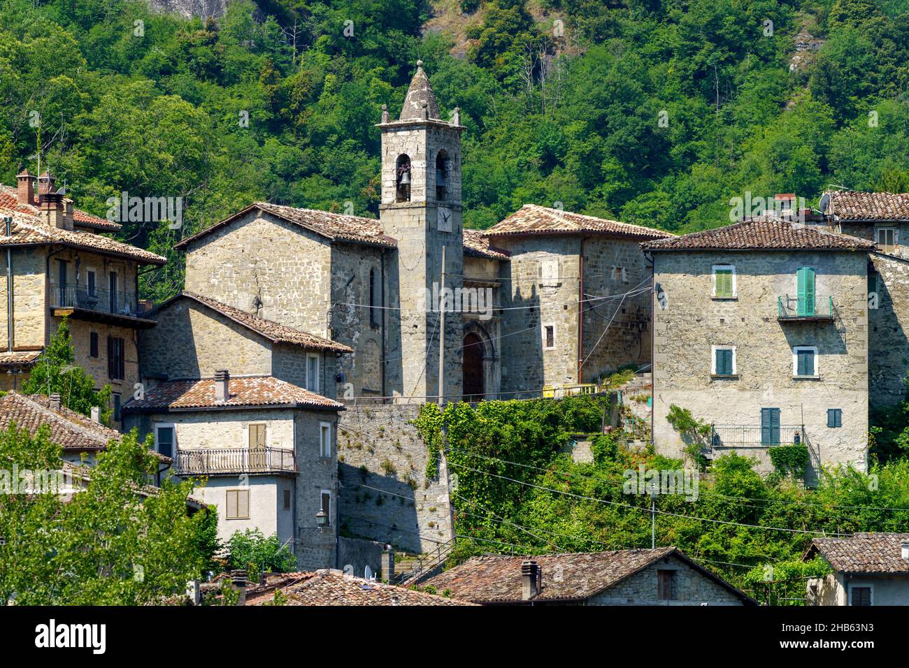 Landscape along the old Salaria road in the Ascoli Piceno province ...