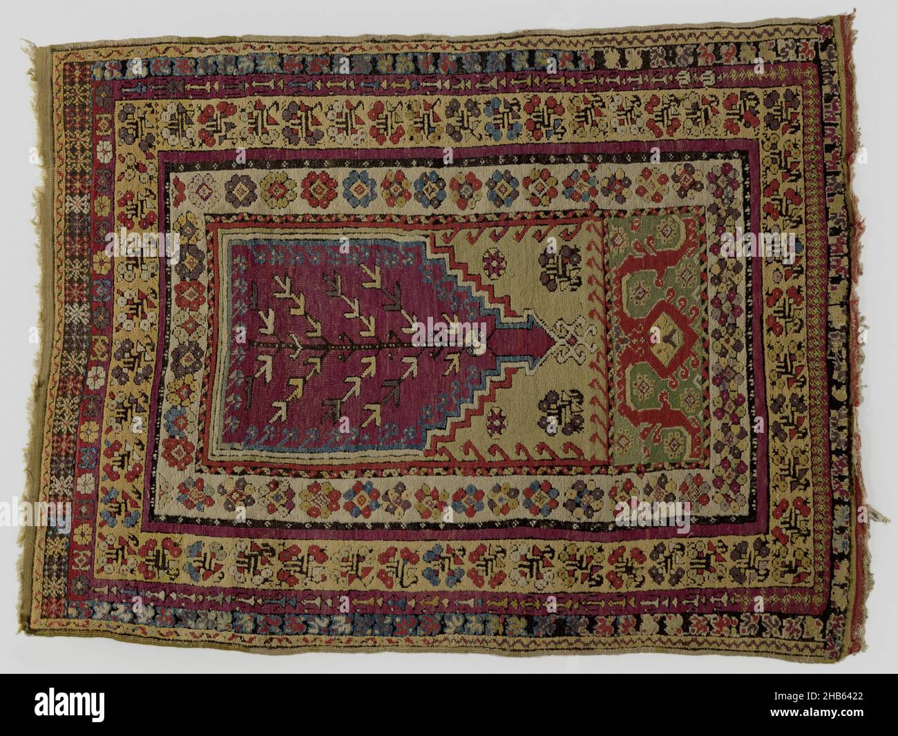Prayer rug, Prayer rug, so-called Kirshihir or Melas/Mucur, red stepped ...
