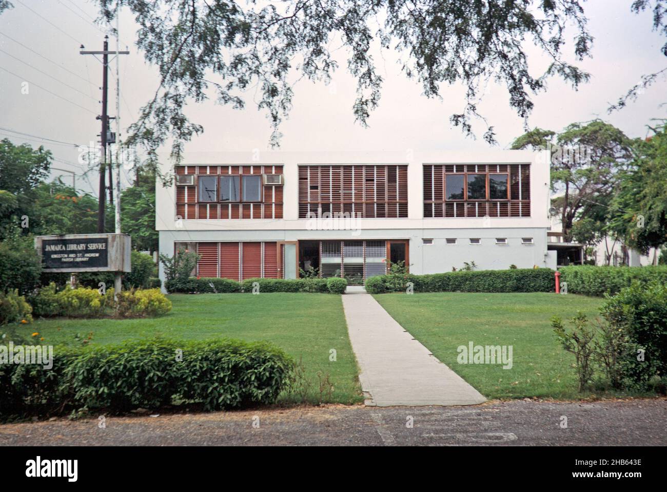 Modern architecture Jamaica Library Services building, Kingston and St ...