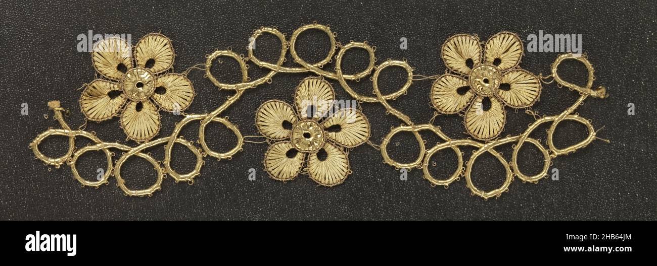 Fragment of gold gallon, Fragment of gold gallon, decorated with ...