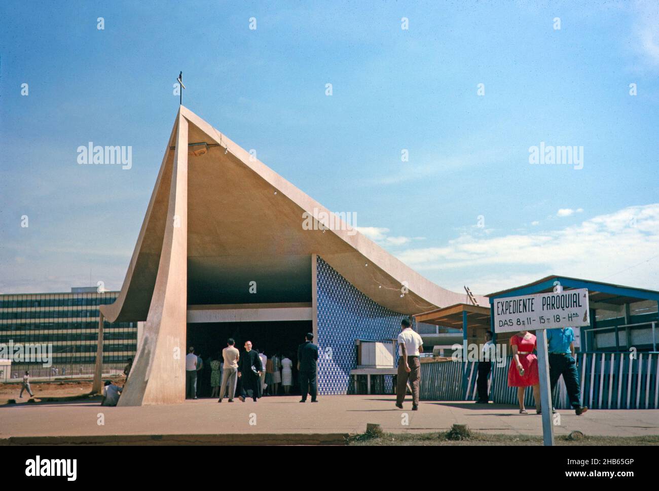 Modern architecture of new church buildings in capital city of Brasilia ...