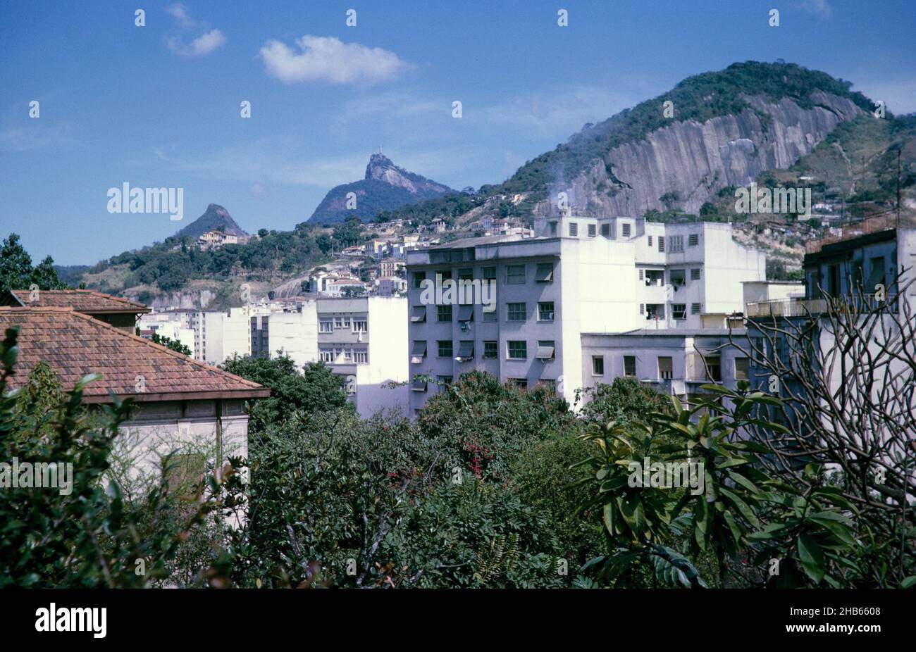 View towards Christ the Redeemer statue Rio de Janeiro, Brazil 1962 ...