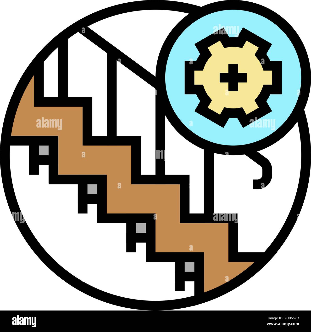 stair installation color icon vector illustration Stock Vector Image ...