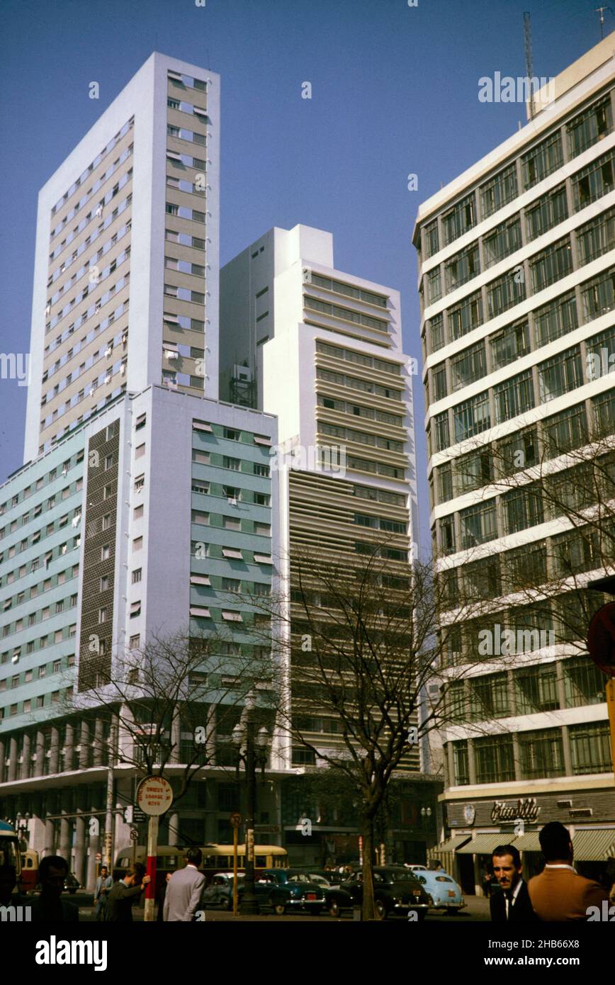 CBD buildings downturn city centre of Sao Paulo, Brazil, South America ...