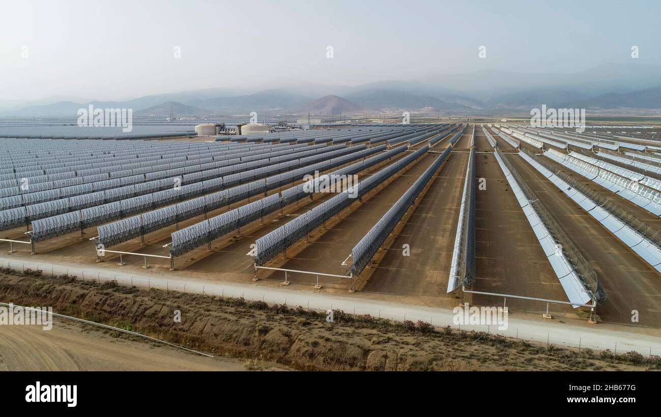 Aerial view of a field of solar panels Stock Photo - Alamy