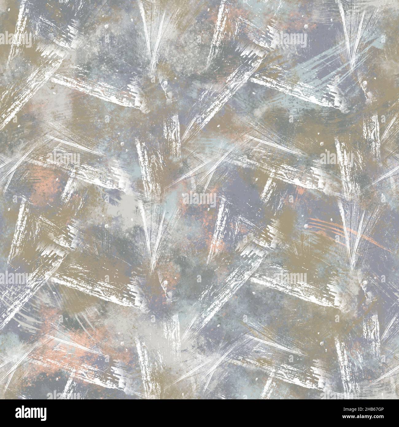 Seamless neutral tan and white distressed grungy motif surface pattern ...