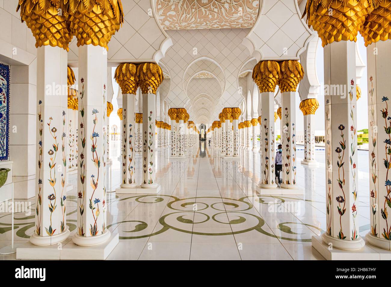 ABU DHABI, UNITED ARAB EMIRATES - Sep 29, 2021: Visitors at the Sheikh ...