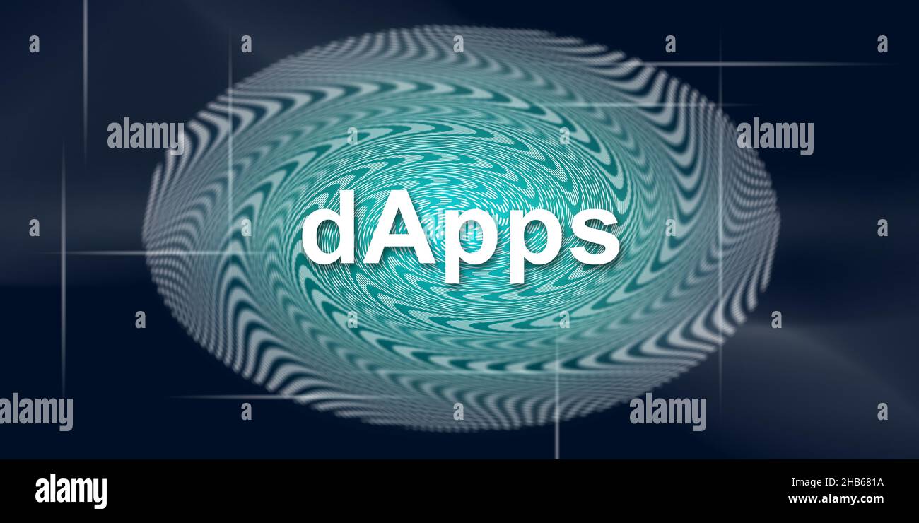 Illustration of a dapps concept Stock Photo - Alamy