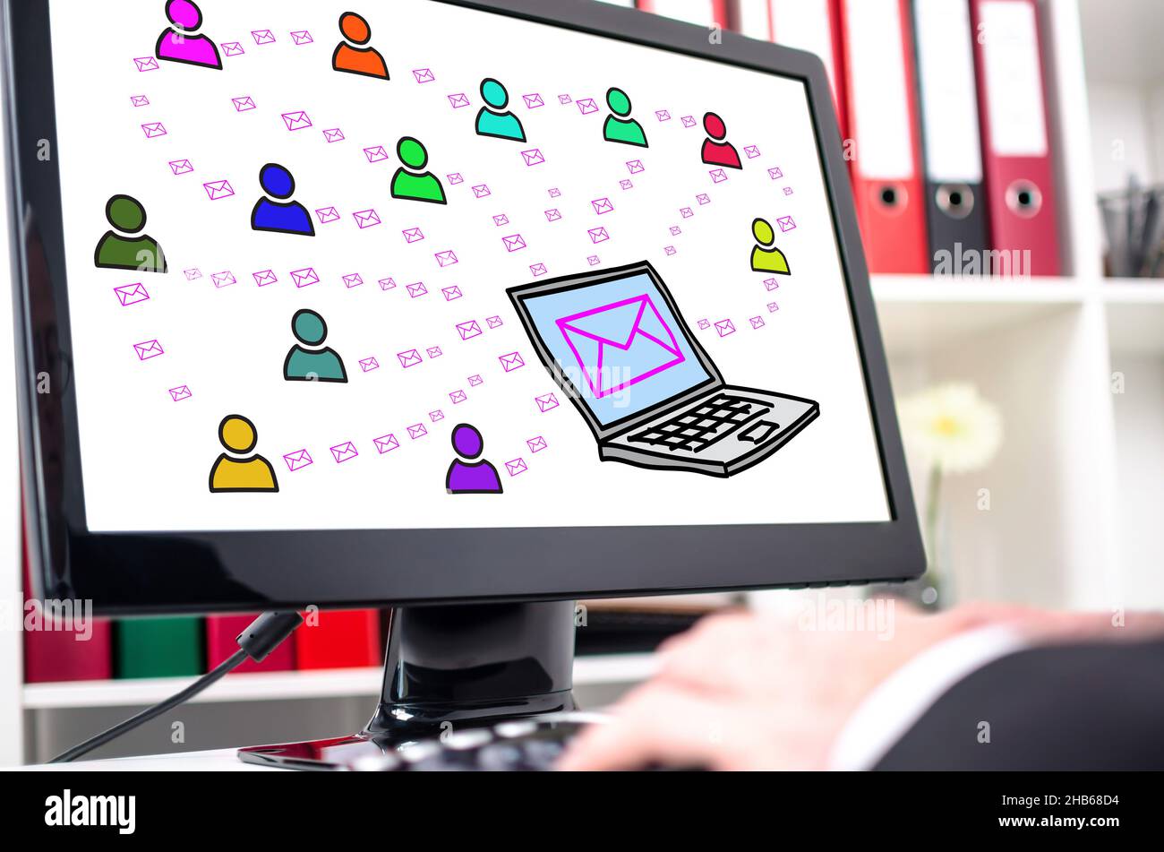 Email concept shown on a computer screen Stock Photo - Alamy