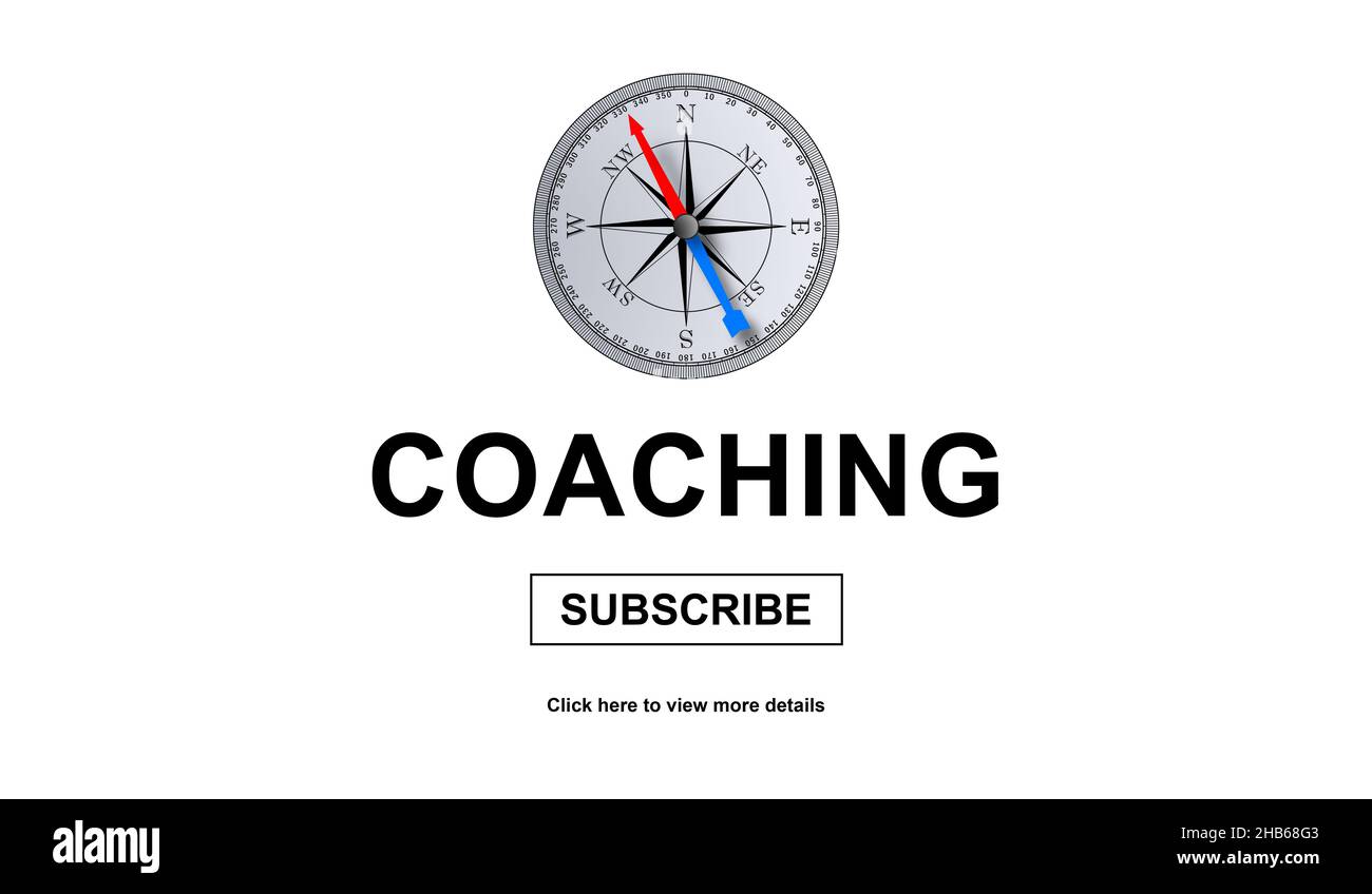 Concept of coaching on white background Stock Photo - Alamy