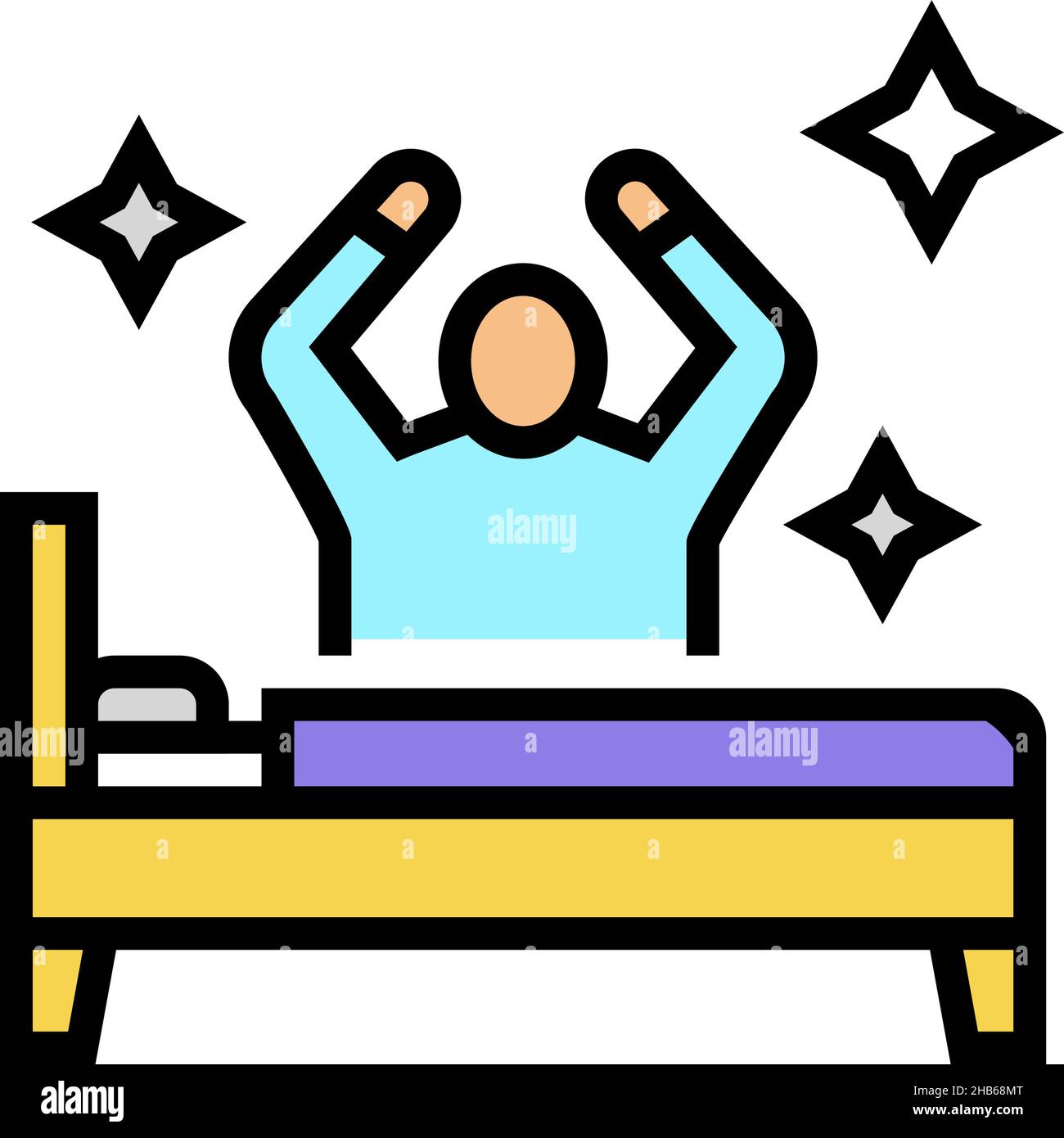 remaining passively awake color icon vector illustration Stock Vector ...