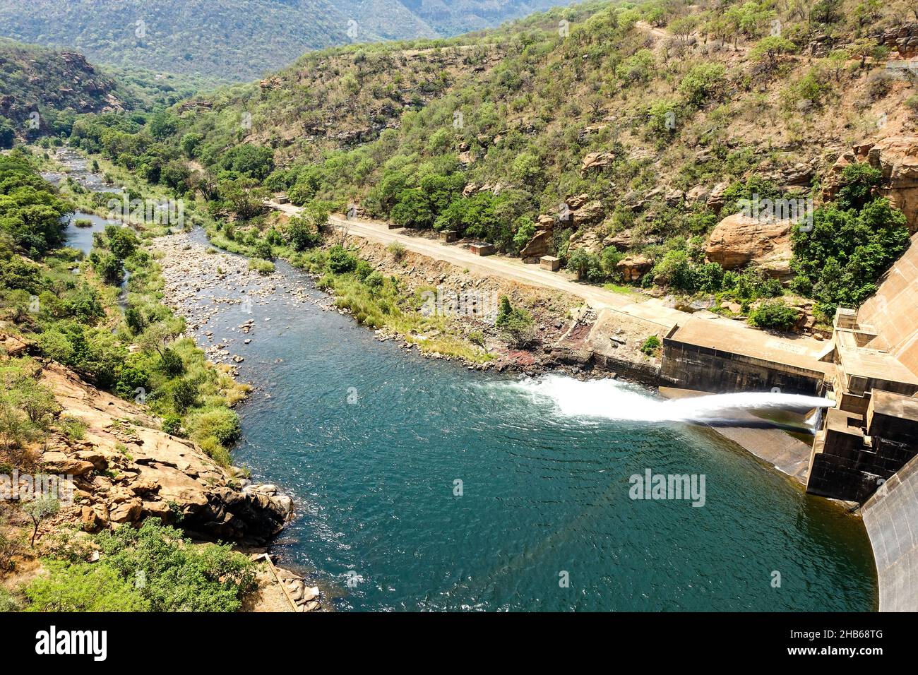 Blyderivierpoort Dam at the Blyde River Canyon, Mpumalanga, South ...